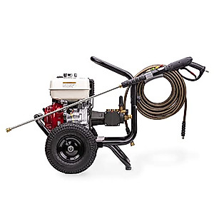 SIMPSON Cleaning PS60869 PowerShot 4000 PSI Gas Pressure Washer, 3.5 GPM AAA Triplex Pump, Honda GX270 Engine, Includes Spray Gun, Wand, 5 QC Nozzle Tips, 3/8-inch x 50-Foot Monster Hose, 49-State