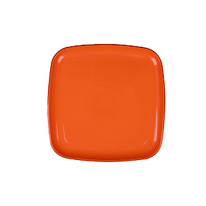 Mintra Home Reusable Plastic Plates (Orange, Square Serving Plate 2pk (14in))