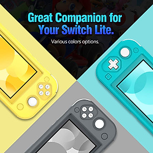 MoKo Grip Case Compatible with Switch Lite, Anti-Collision Non-Slip Shockproof Silicone Case Cover Shell Compatible with Switch Lite 2019 - Turquoise