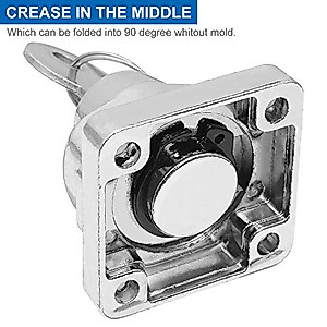 4 Pack Keyed Hasp Latch Lock 4 x 1-5/8 inch Twist Knob Keyed Locking Hasp for Small Doors, Drawer, Cabinets and More, Stainless Steel Chrome Plated Hasp Lock with Keys