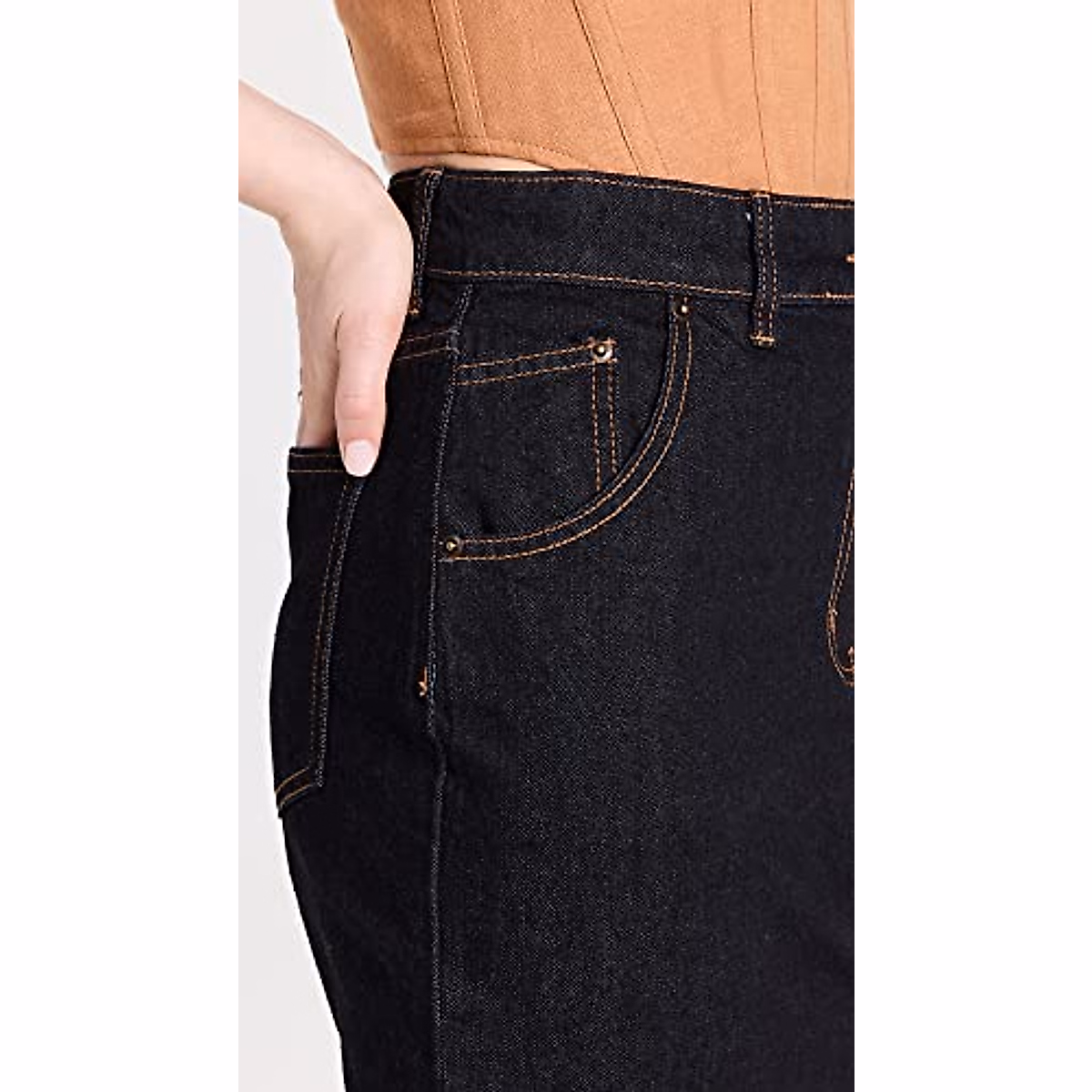 Lioness Women's Barbie Split Midi Skirt, Dark Denim, Blue, S