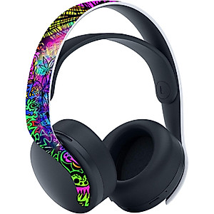 PlayVital Psychedelic Leaf Full Set Skin Decal for ps5 Console Digital Edition, Sticker Vinyl Decal Cover for ps5 Controller & Charging Station & Headset & Media Remote