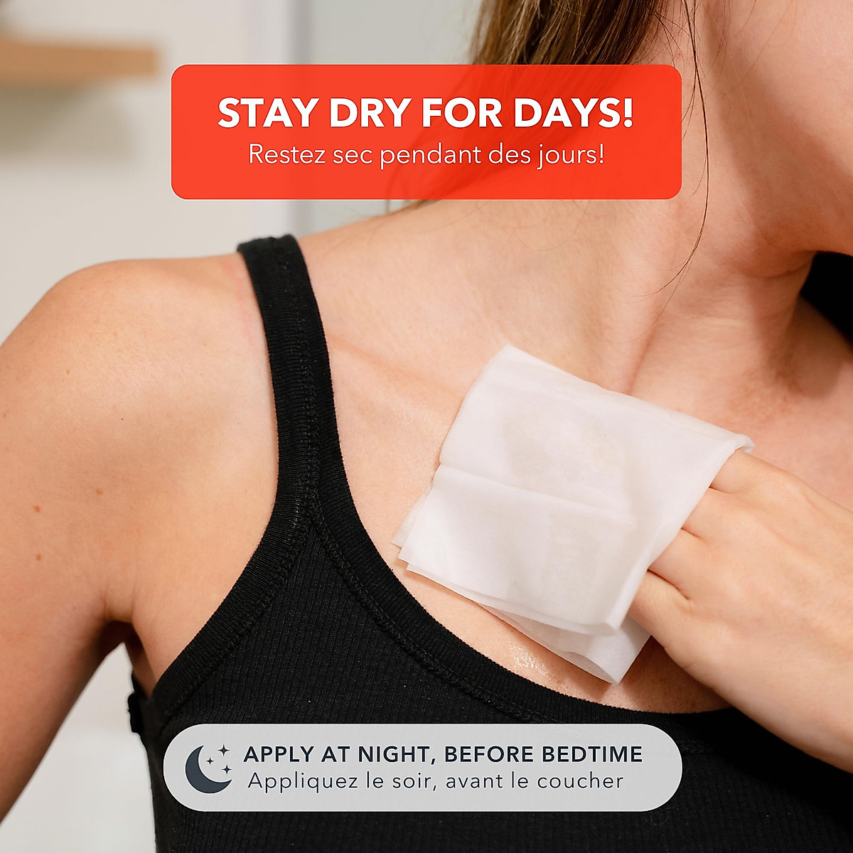 SweatBlock Antiperspirant Body Wipes | Clinical Strength | All-Day Sweat Protection for Body, Hands, Feet & Underarms | Hyperhidrosis Treatment for Men & Women | XL, Unscented, 10-Pack