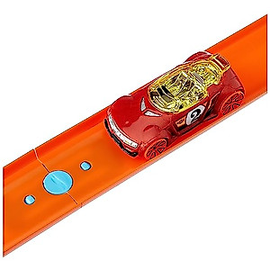 Hot Wheels Track Builder Straight Track Set, 37 Component Parts & 1:64 Scale Toy Car