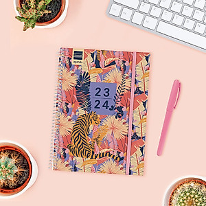 Finocam - Secondary diary 2023 2024 1 day page September 2023 - June 2024 (lesson year) + July and August summarized Tiger Portuguese