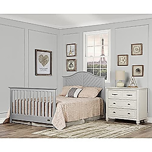 Dream On Me Ella 5-in-1 Full Size Convertible Crib in Pebble Grey, Greenguard Gold Certified
