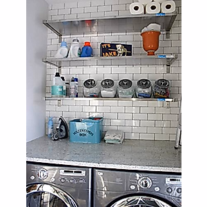 AmGood 18" Width x 36" Length | Stainless Steel Wall Shelf | Square Edge | Metal Shelving | Heavy Duty | Commercial Grade | Wall Mount | NSF Certified