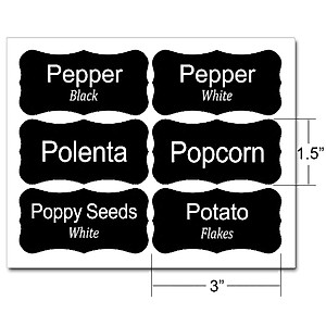 SWOMMOLY 264 Pantry Labels Set, 243 preprinted and 21 Blank Labels with a Chalk Marker Pen. Water Resistant Food Pantry Label Sticker, Complete Jar Container Decals for Pantry Organization Storage