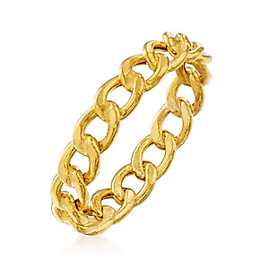 RS Pure by Ross-Simons Italian 14kt Yellow Gold Curb-Link Ring. Size 9
