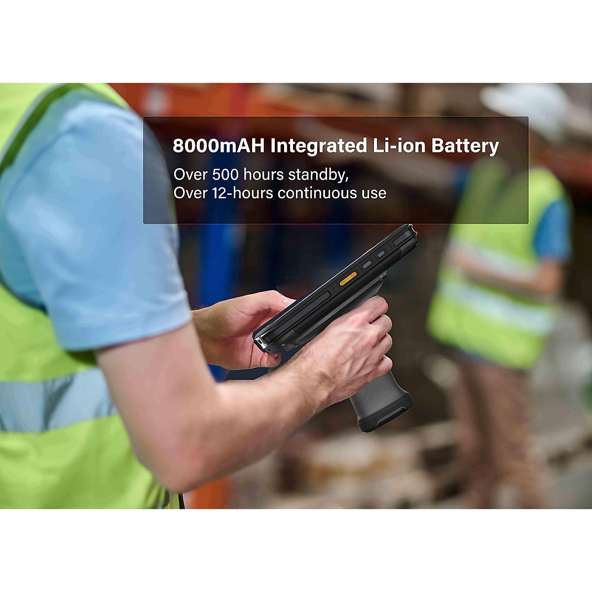 Android Handheld Data Terminal Mobile Computer with 1D & 2D PDF417 Barcode Scanner 3G 4G WiFi BT GPS, Ergonomic Pistol Grip for Warehouse Inventory