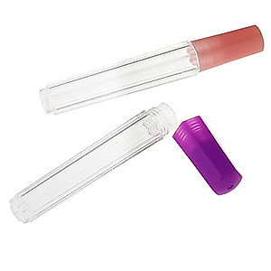 Tegg Needle Storage Tube 8PCS Clear Plastic Felting Needle Safety Storage Containers Holders Bottles with Colour Lids