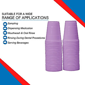 Essentials Healthcare Products Essentials Plastic Drinking Cups; Lavender 5 ounce drinking cups; One case of 1000 cups