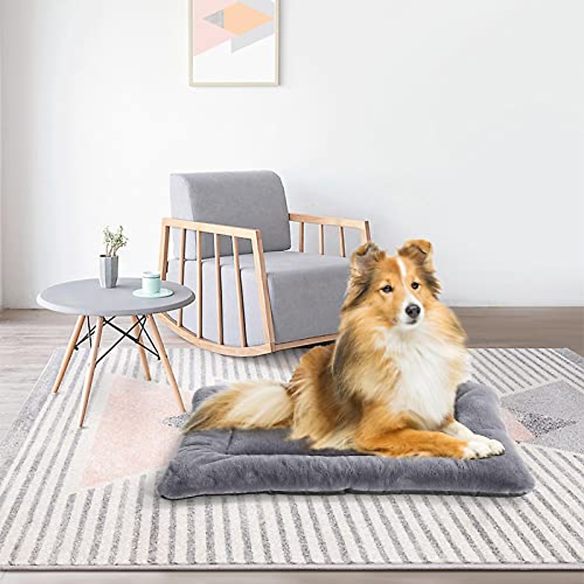 EASELAND Washable Dog Kennel Beds Super Plush Dog Pads for Dog Crates, Machine Wash & Dryer Friendly (Not for Chewer)