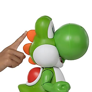 Super Mario Let's Go, Yoshi! 12-Inch-Tall Interactive Action Figure with 20+ Iconic Sounds & Music - Officially Licensed by Nintendo