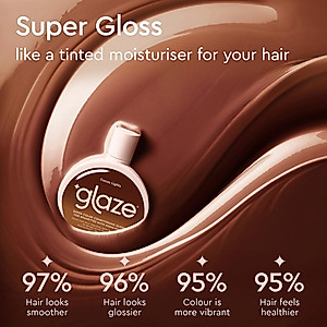 Glaze Super Gloss Color Conditioning Gloss – Cocoa Lights for Medium to Dark Brown Hair with Highlights – Rinse Out Semi-Permanent Hair Gloss that Enhances Color and Boosts Shine & Hydration