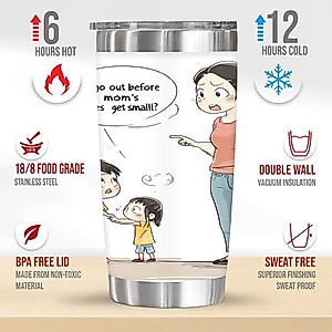 FOCIUZTA 20oz Cartoon Family Tumbler with lid, Travel Coffee Cup, Ideal for Easter, Mother Day, and birthday gifts