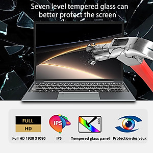 Morostron 15.6" Touch Screen Laptop 16GB RAM 1TB SSD 1080P FHD, Win11 Quad-Core Processor, Full Metal Laptop with Backlit Keyboard & Finger Print Touch ID, AC WiFi, WPS, Mini HDMI, USB 3.0