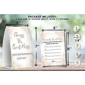 Guess The Sweet Mess - Dirty Diaper game,Baby Shower Games Guess The Sweet Name That Poo/gs017A