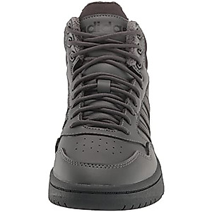 adidas Women's Hoops 3.0 Mid Basketball Shoe, Grey/Black/Carbon, 9