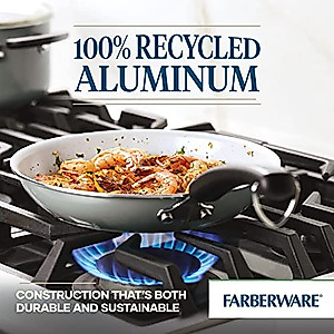 Farberware EcoAdvantage Ceramic Nonstick Cookware/Pots and Pans Set, 13 Piece - Gray