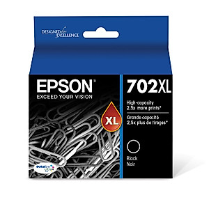 Epson T702120-BCS DURABrite Ultra Black and Color Combo Pack Standard Capacity Cartridge Ink & T702XL120-S DURABrite Ultra Black High Capacity Cartridge Ink