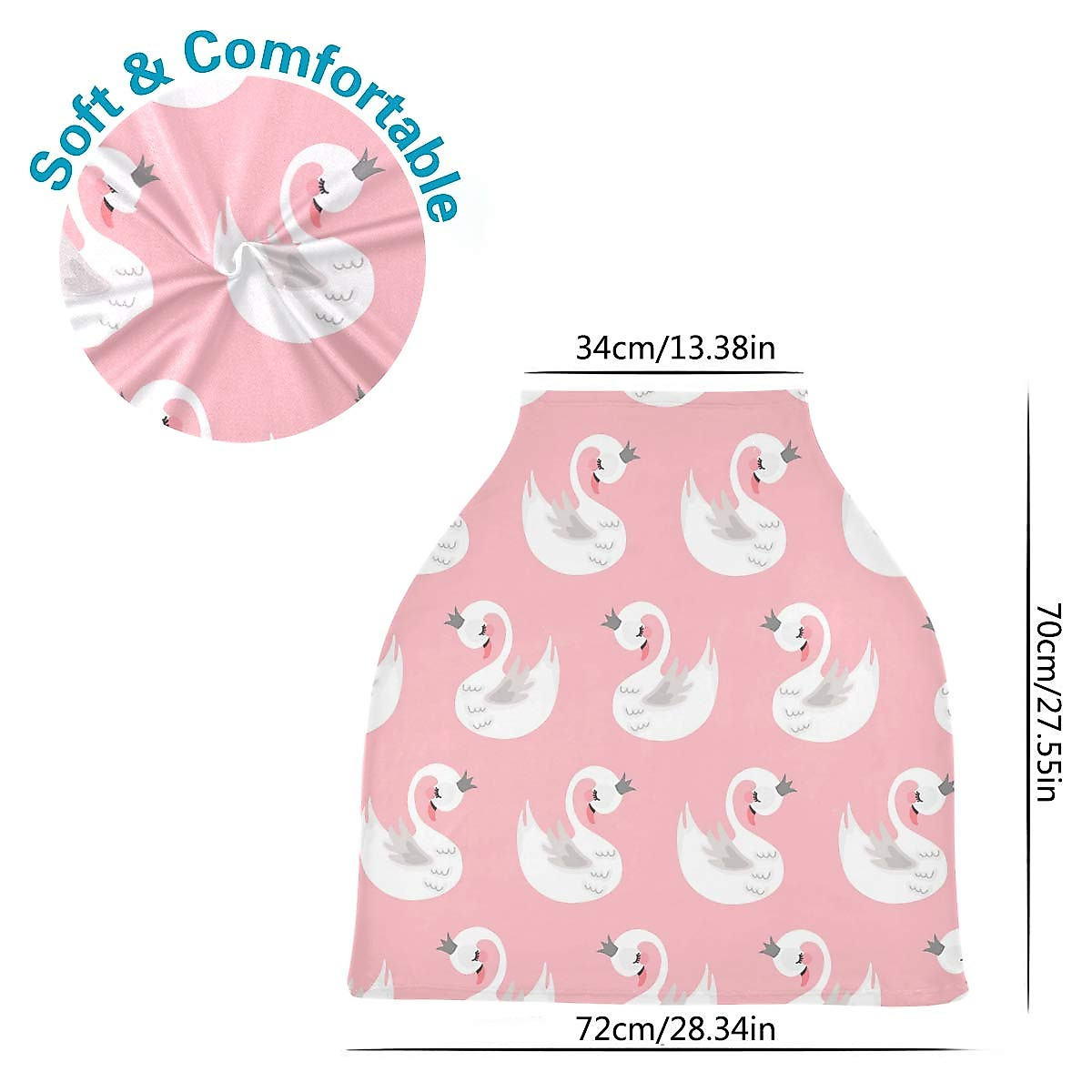 Nursing Cover Breastfeeding Scarf Swan - Baby Car Seat Covers, Stroller Cover, Carseat Canopy (902b6)