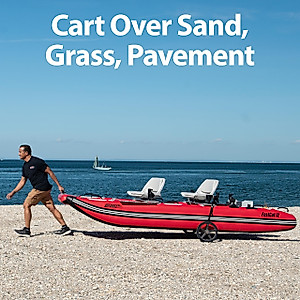 Sea Eagle EZ Cart - Chart Wheel System for Boats and Kayaks (Wide EZ Cart)