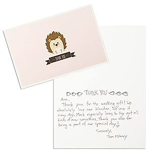 Best Paper Greetings 48 Pack Funny Woodland Animal Thank You Cards with Envelopes for Baby Shower, Kids, All Occasion (6 Cute Designs, 4x6 In)