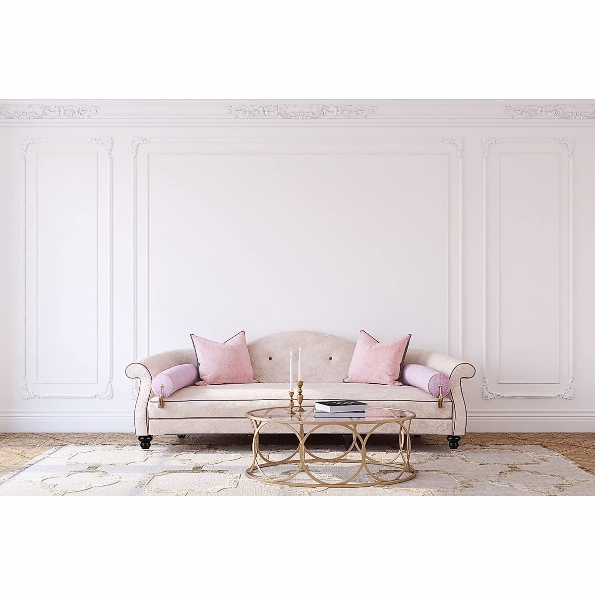 Michanco 3 Inch Wood Furniture Legs Bun Feet for Sofa Couch Ottoman Dresser Set of 4 Solid Round