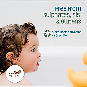 Nature's Baby Shampoo And Conditioner Combo Pack, Tear Free, Sulfate Free, Formulated for Sensitive and Problem Skin - 16 oz Shampoo & 8 oz Conditioner, Vanilla Tangerine, 2 Pack