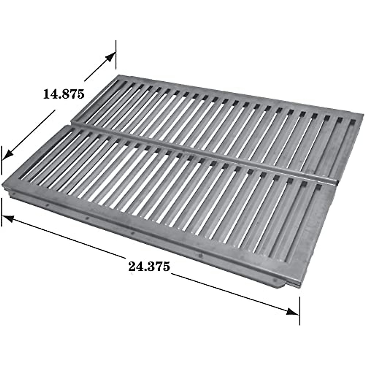 Cmanzhi S9N721(1-Pack) 24.375 inch Stainless Steel Heat Plate Replacement for Ducane 5002SLPE, 5002SS, 1500, 1502, 1502HLP, 1502HLPE, 1502HN, 1502HNE, 1502SHLPE, 1502SHNE, 1504, 1504S