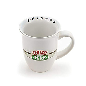 Silver Buffalo Friends Central Perk Logo Wide Rim Ceramic Mug, 16 Ounces
