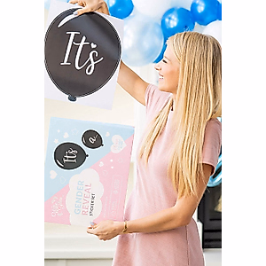 Gender Reveal Box Sticker Kit - Decorate Your Own Balloon Box - ONLY Stickers - No Box - Use with Gender Reveal Balloon - Great for Baby Shower Party or as Decorations