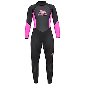 Trespass Aquaria Womens Neoprene Black Full Length Surf Swim Diving 5mm Wetsuit