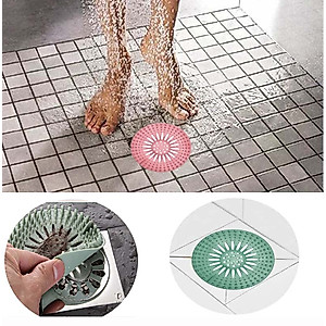 Drain Hair Catcher Durable Shower Drain Covers Hair Stopper Easy to Install and Clean Suit for Drain Bathtub Bathroom and Kitchen 5 Pack