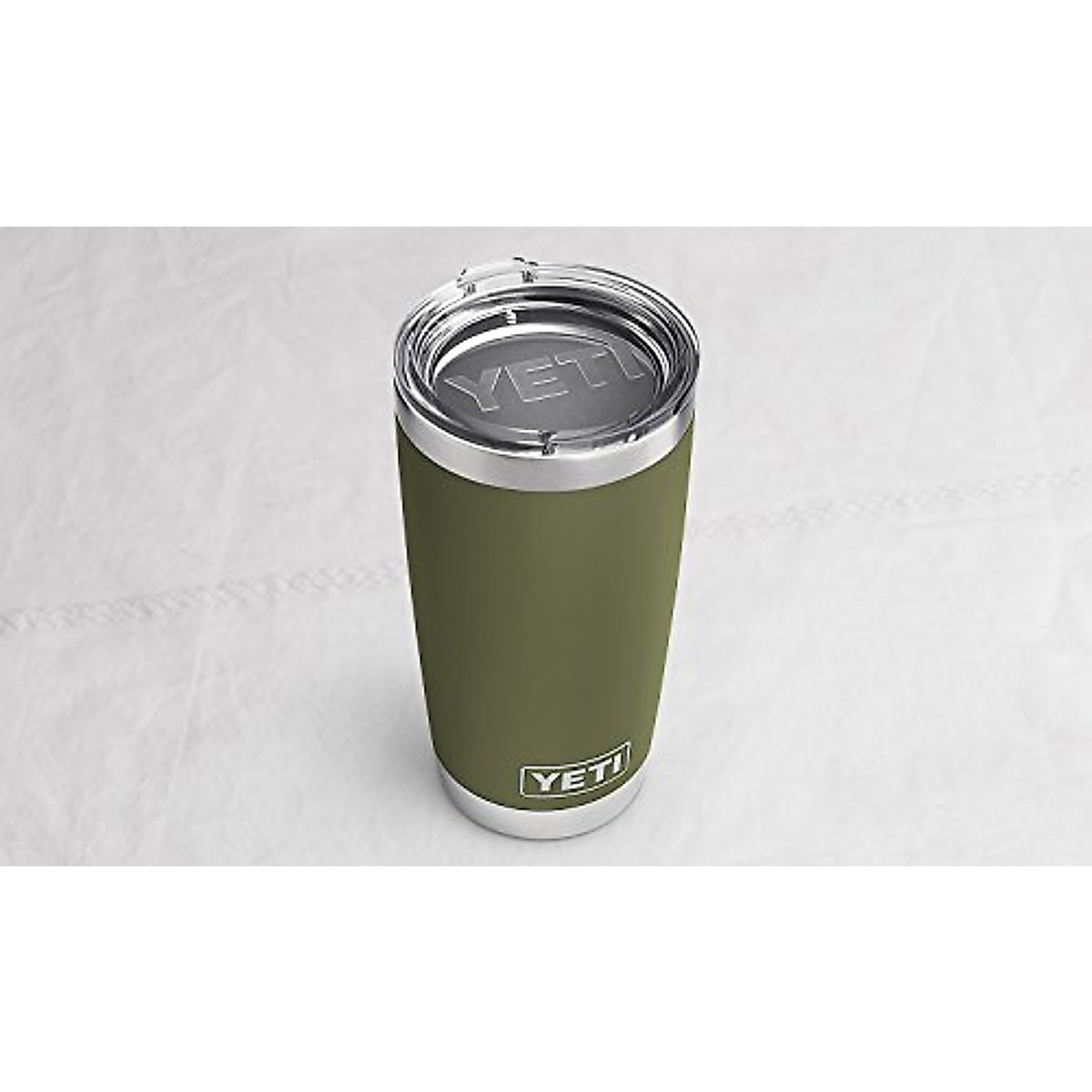 YETI Rambler 20 oz Tumbler, Stainless Steel, Vacuum Insulated with Standardr Lid, Olive
