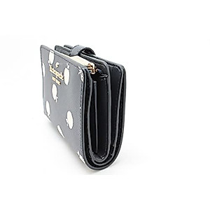 Kate Spade Staci Medium White Apple Compartment Bifold Wallet Blazer Blue Multi