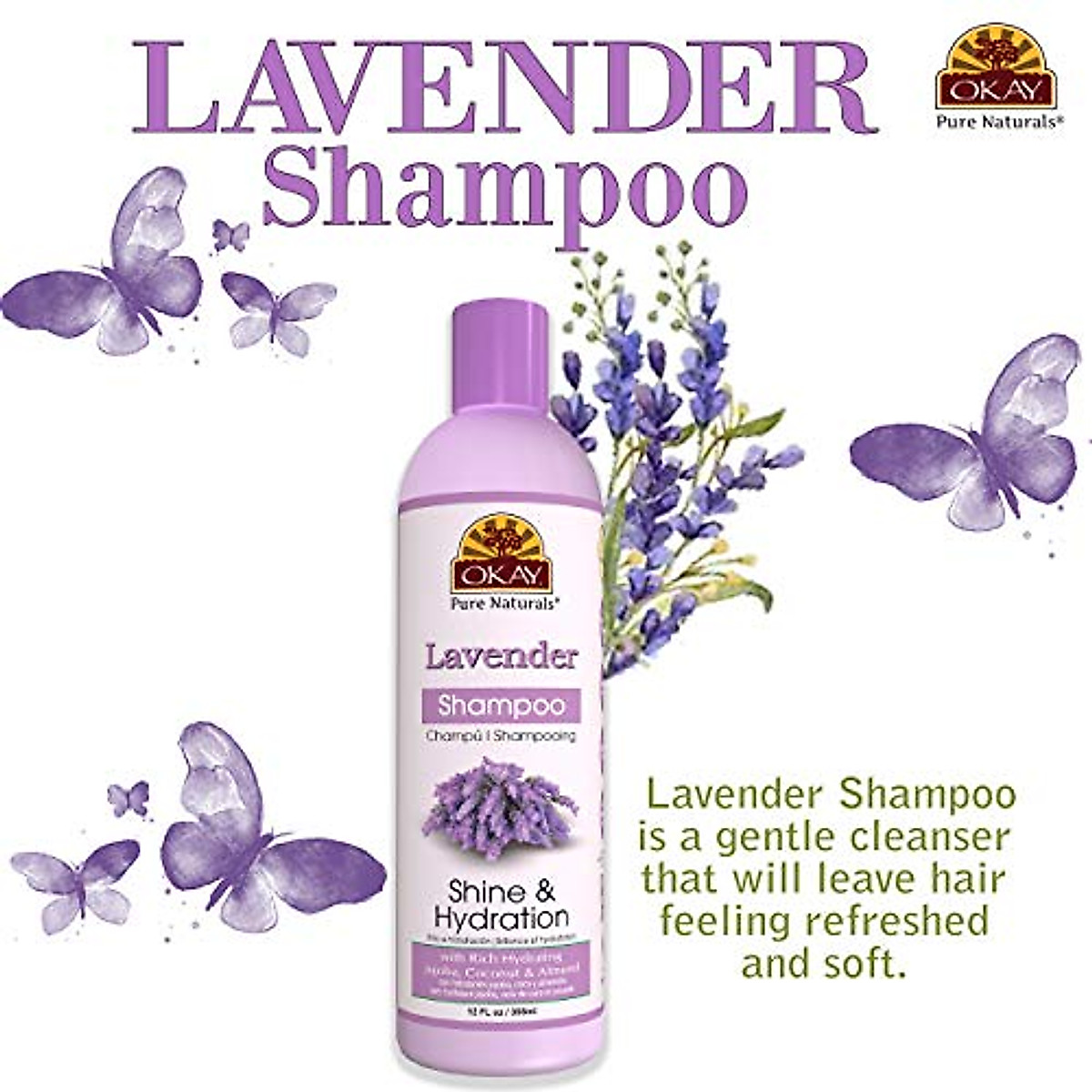 OKAY LAVENDER SHAMPOO 12oz / 355ml
