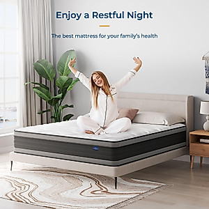 Vesgantti Twin XL Mattress, 10 Inch Hybrid Twin XL Size Mattress with Memory Foam and Individually Pocket Spring, Pressure Relief and Supportive, Medium Firm Feel, Mattress in a Box