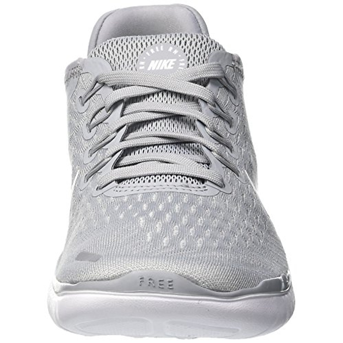 Nike Free Rn 2018 Sz 6.5 Womens Running Wolf Grey/White-White-Volt Shoes