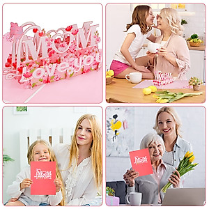 Konsait Pop Up Birthday Card for Mom, Mom Love You 3D Mom Birthday Card with Envelop and Note Card, Pop Up Birthday Card for Mom, Wife,Mother-In-Law, Mom Birthday Gift Choice