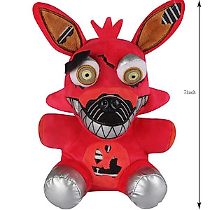 Amriver FNAF Plushies 7inch FNAF Plushies Stuffed Animals Plush Toys - Foxy Plush Bonnie Plush Christmas Stuffed Plush Kids Toy