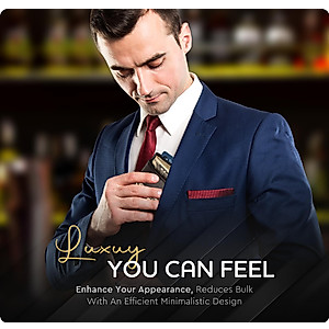 Money Clip Leather Wallet For Men Slim Front Pocket RFID Blocking with Super Strong Magnetic