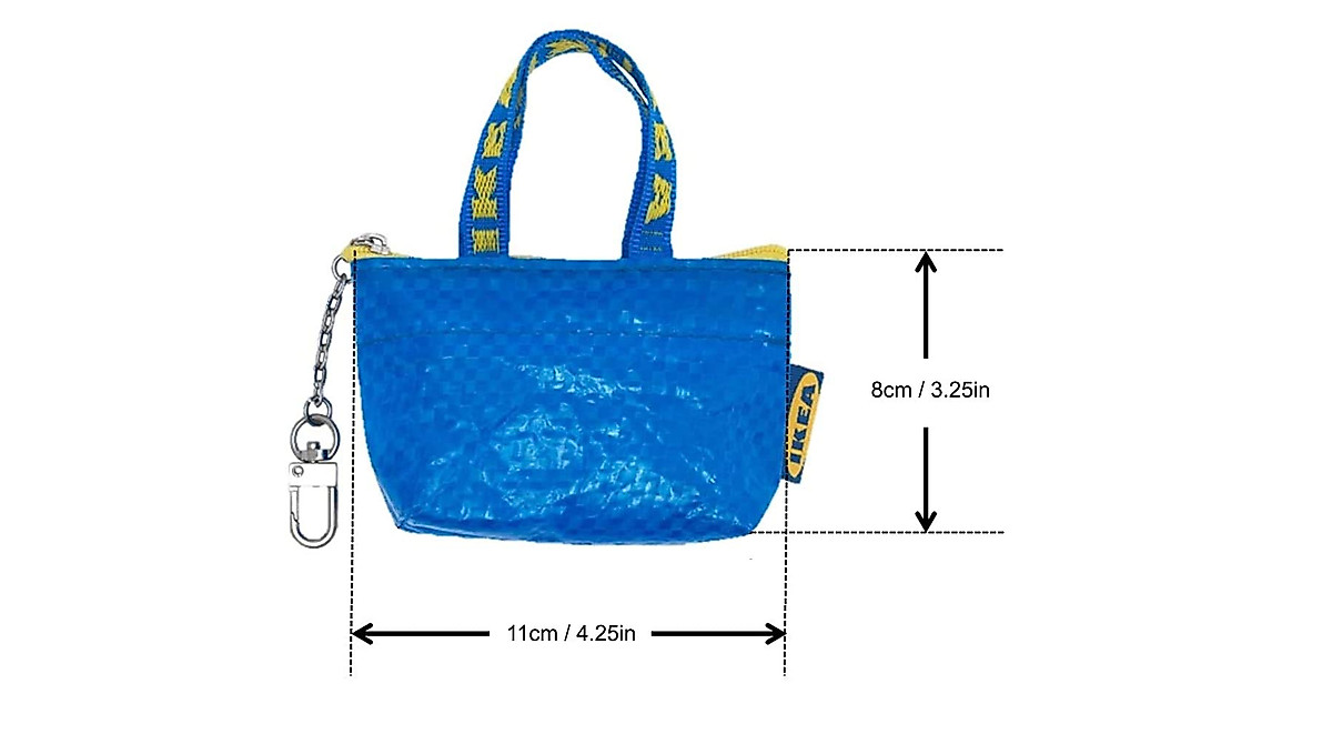 IKEA KNOLIG Key & Coin Purse – Compact Blue Organizer for Keys and Coins