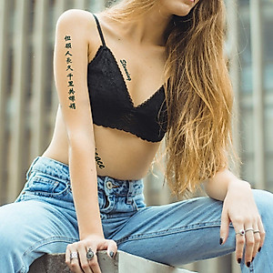 Tattoo Chinese 130+,Realistic and Elegant Temporary Tattoos of Chinese Characters, Fake Tattoo of Letters Waterproof and Long-Lasting Christmas Gift