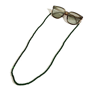 DECKER Bead Women’s eyeglass chain eyewear retainer Reading glass Necklace Lanyard (Green)