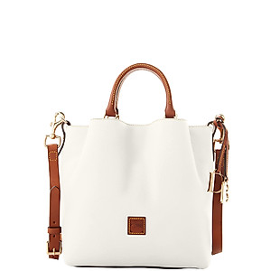 Dooney & Bourke Handbag, Pebble Grain Small Barlow Satchel - White