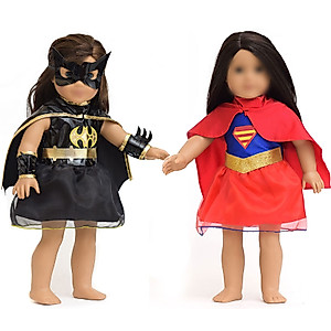 sweet dolly 18 Inches Doll Clothes Super Hero Costumes Outfits for 18 inch Dolls