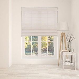 Arlo Blinds Cordless Fabric Roman Shades Light Filtering Window Blinds, Color: Pebble Beach, Size: 36" W x 60" H