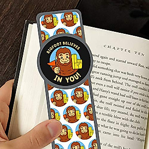 Bigfoot Believes in You Funny Humor Set of 3 Glossy Laminated Bookmarks